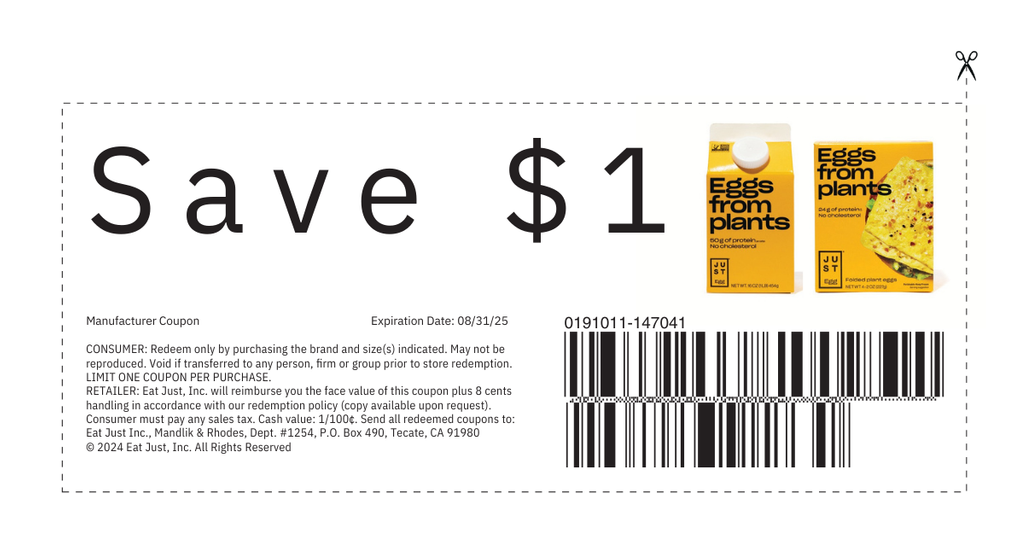 Just Egg Coupon: Save $1 on Vegan Eggs