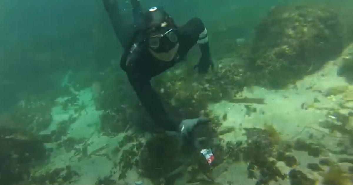 Student Dives for Trash During Spare Time While Remote Learning