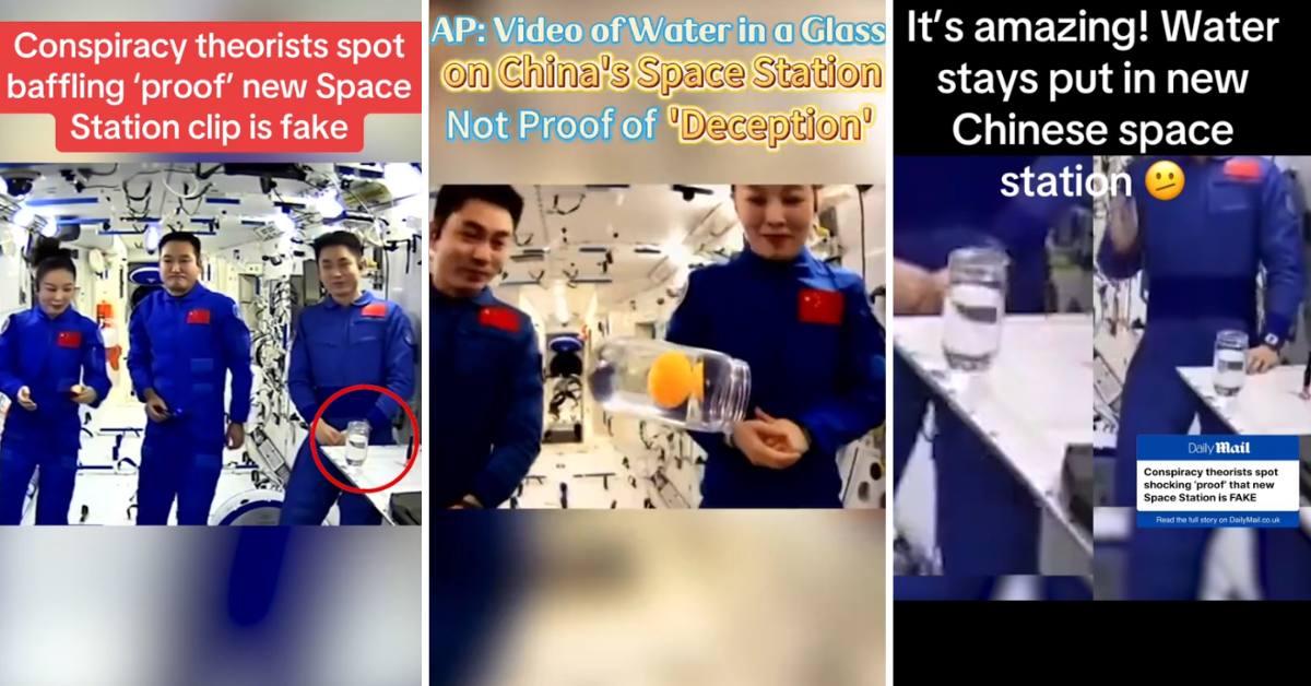 Chinese Space Station Water Glass Conspiracy Theory Explained