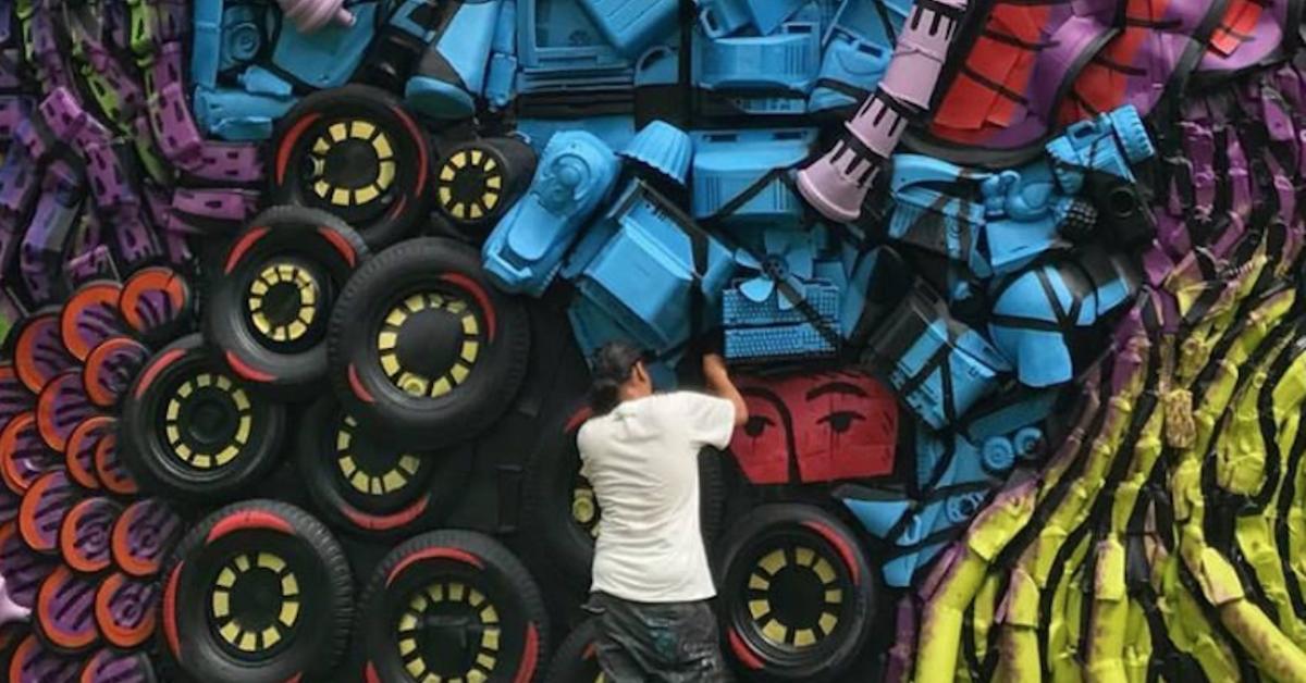 Artist Makes Plastic Waste Sculpture Installation