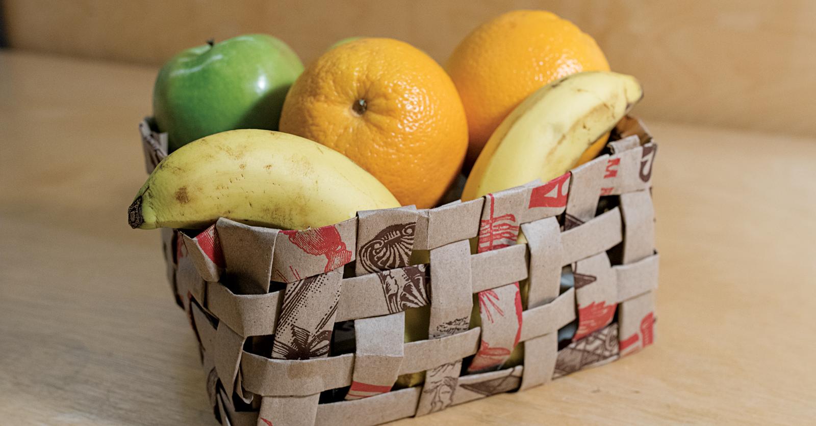 How to DIY an Upcycled Basket With Old Paper Bags