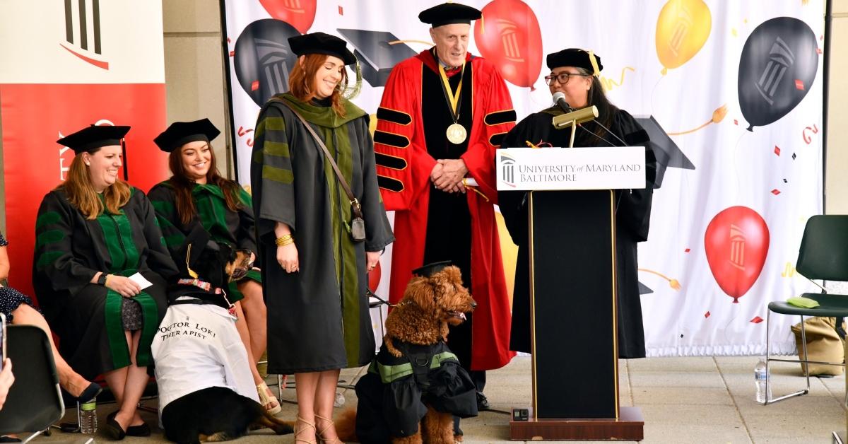 UMB Gives Dogtorate Degrees to Service Dogs