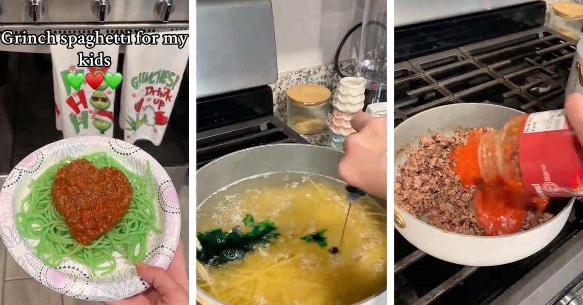 How To Make the Grinch Spaghetti Dish From TikTok
