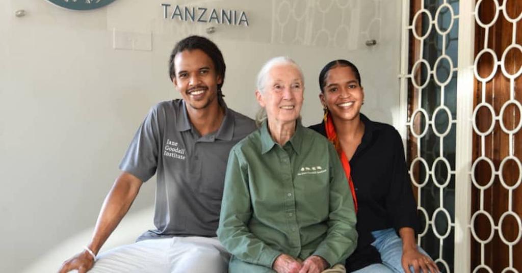 Jane Goodall Works With Her Grandson Merlin van Lawick on Conservation