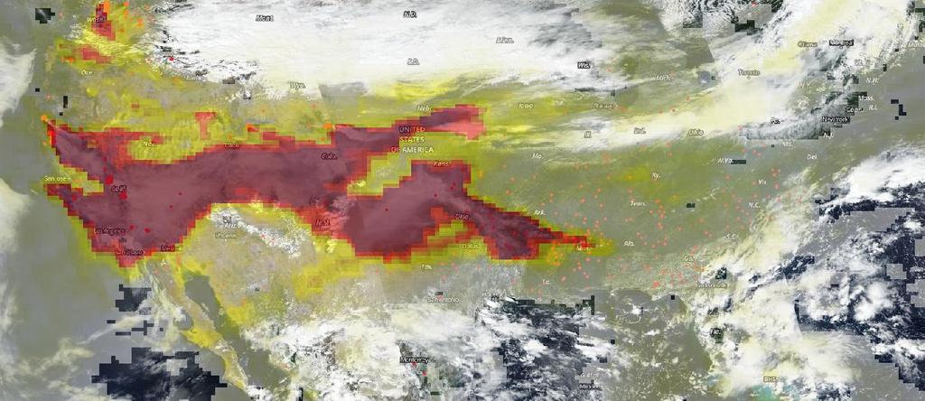 NASA Took Satellite Images of the West Coast Wildfires From Space