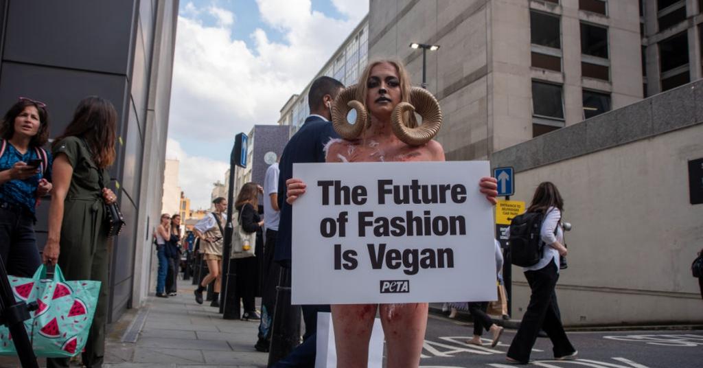 Nude PETA Cashmere Protests in London Expose Cruelty