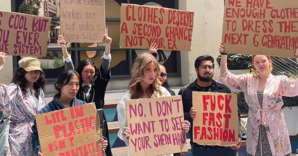 Protestors Picket Shein on Earth Day to Urge Fast Fashion Reform